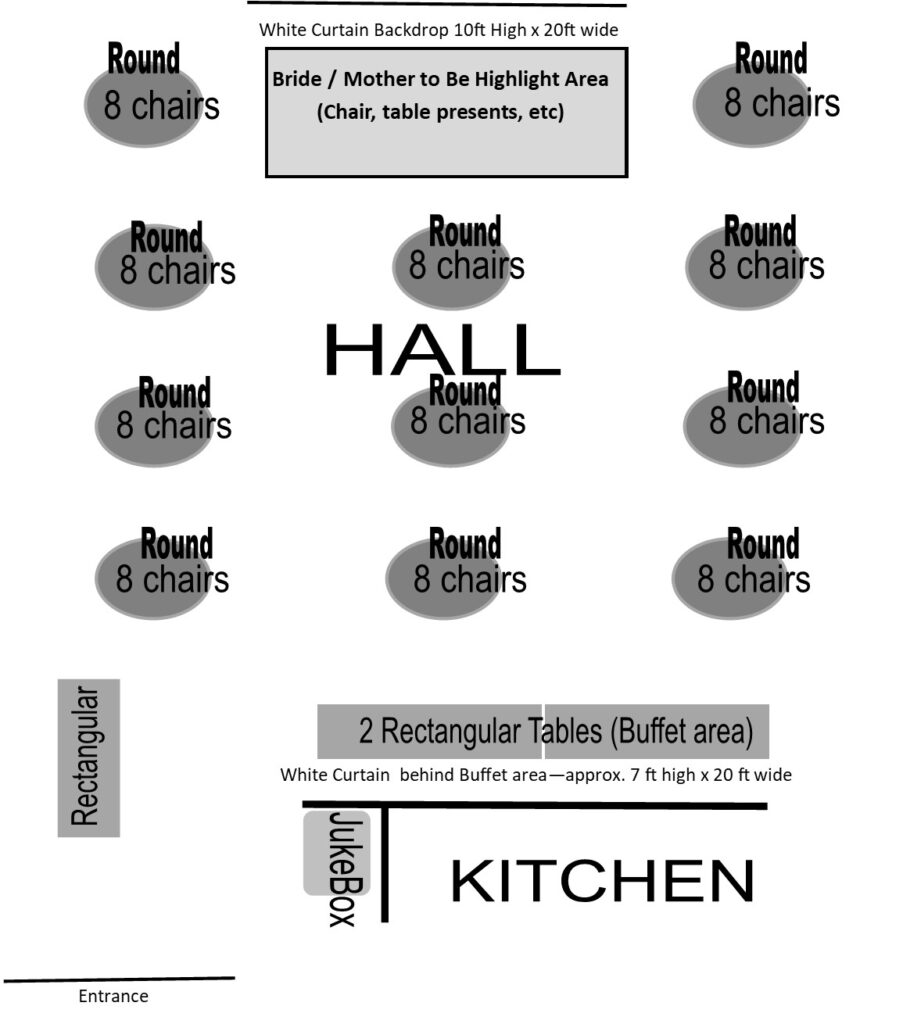 Sample Hall Venue Set Ups - American Legion Cherry Hill NJ Post 372