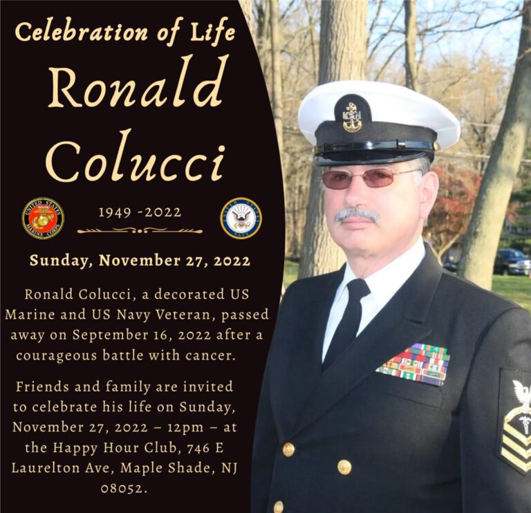 Celebration of Life – Ron Colucci November 27th - American Legion ...