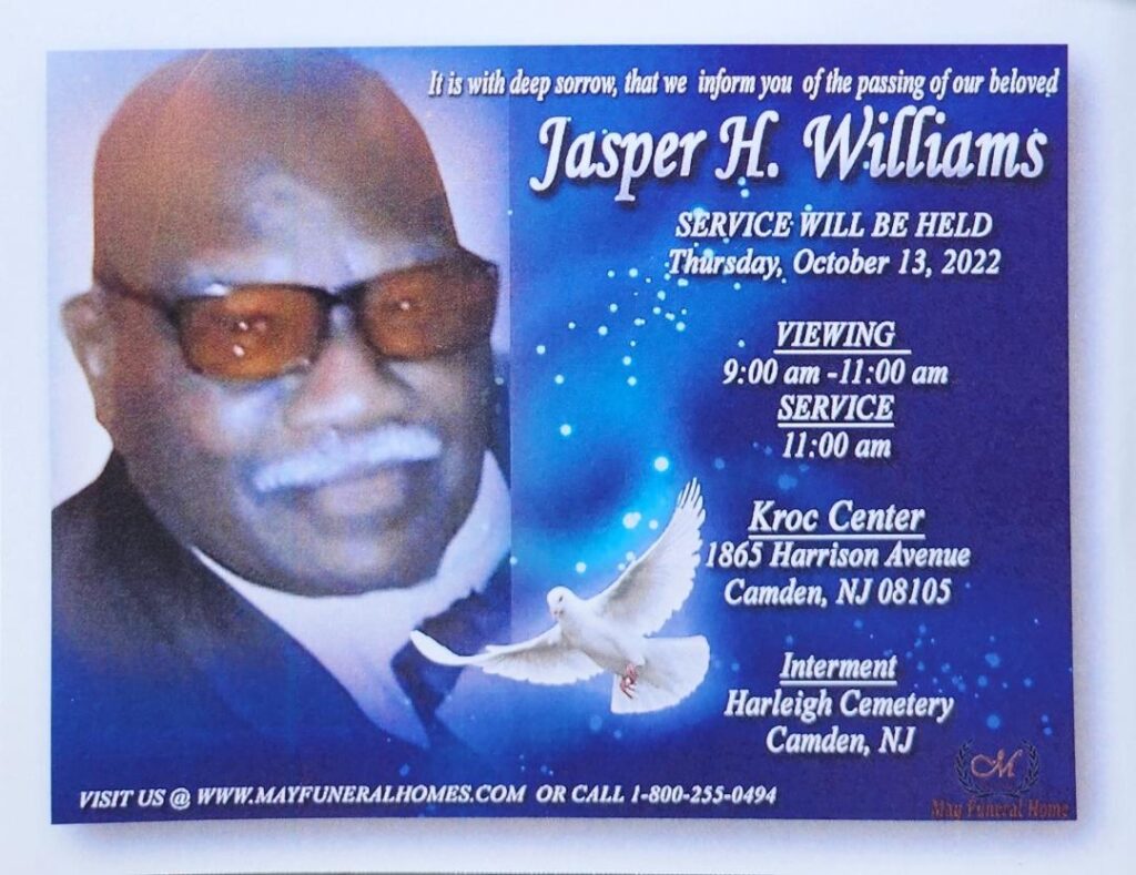 Passing of General Member Jasper Williams - American Legion Cherry Hill ...